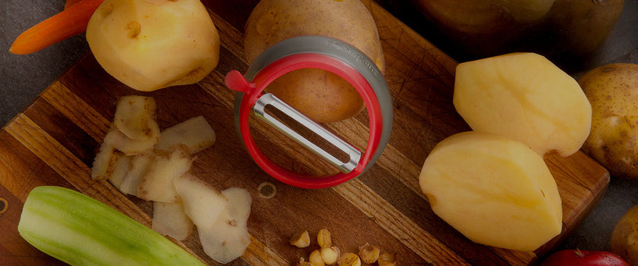 Grip N Strip Straight Peeler - Premium Kitchen Vegetable Peeler with E
