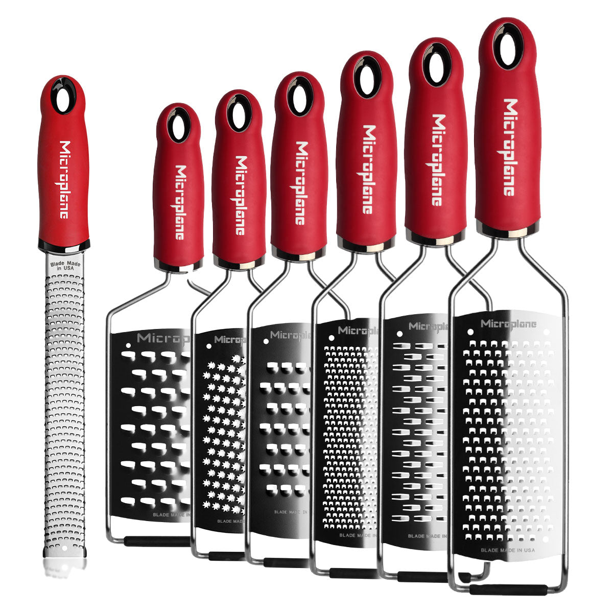 7pc Red Gourmet Cheese Grater and Zester Bundle | Microplane
