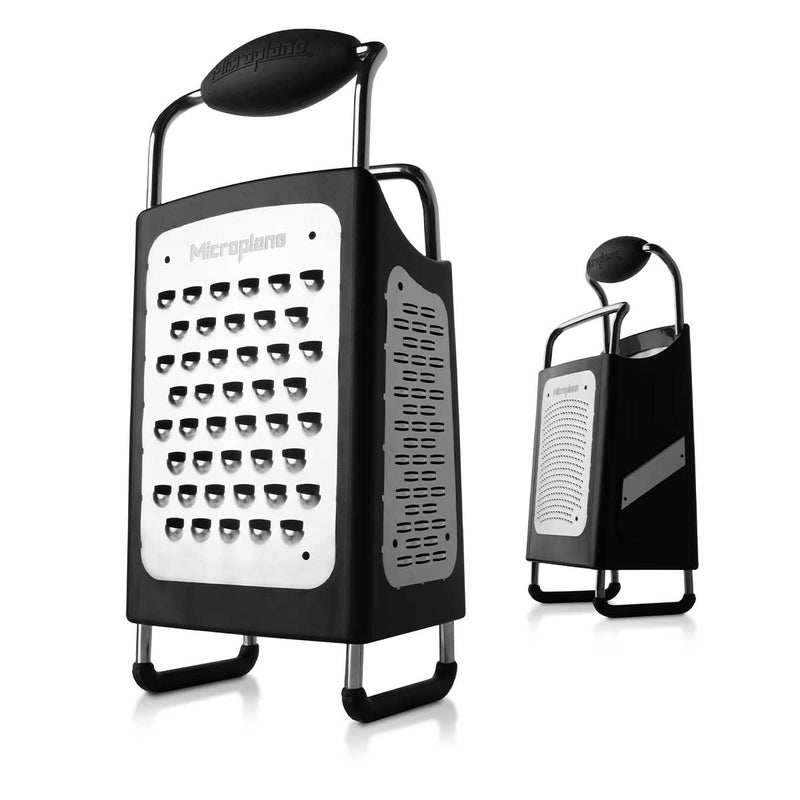 Microplane 4-Sided Box Grater – Ultra Coarse, Fine, Ribbon & Slicer Blades